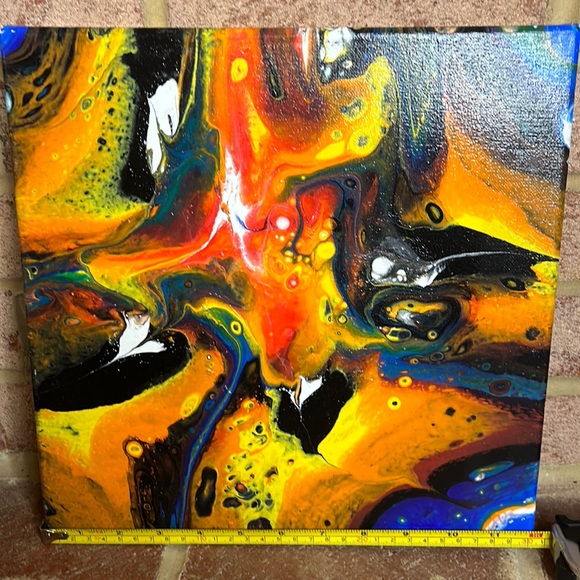 Art | Handmade Spatter Canvas Painting | Poshmark
